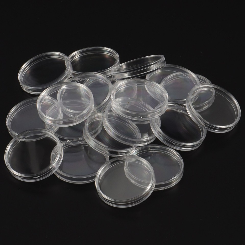 17/20/25/27/30mm Coin Holder, 100Pcs Silver Coin with Foam Gasket,5865 ...