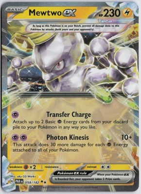 Mewtwo ex Double Rare SV04: Paradox Rift 058/182 NM | eBay