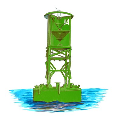 Decal Vinyl Sticker Green Buoy - Printed Vinyl Decal Made in USA | eBay