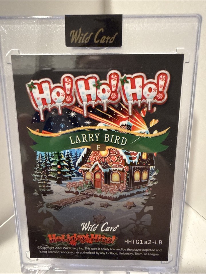 2025 Wild Card Holiday Hits - Larry Bird True 1/1 - Gold Vinyl Ho! Ho ...