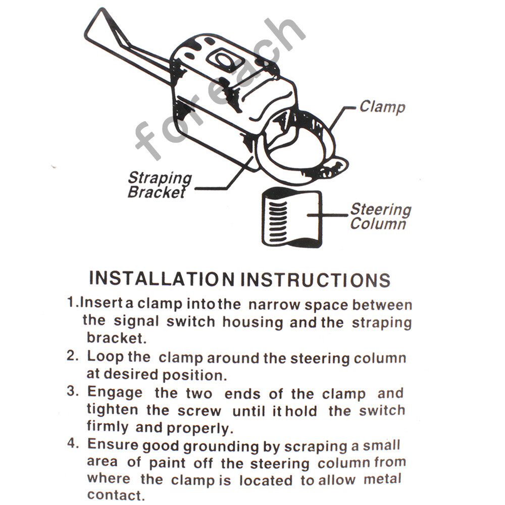 MEW Chrome 12V Universal Rat Hot Rod Turn Signal Switch For FORD GM ...