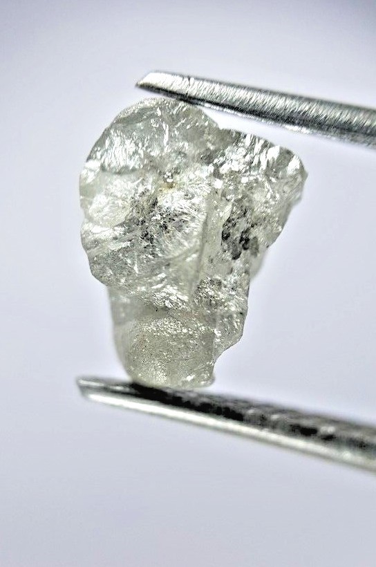 Raw Rough Diamond 1.85ct Gray Silver Sparkling Natural Irregular Shape ...