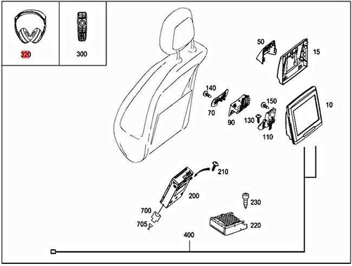Genuine MERCEDES V251 S212 W164 W212 W221 X164 Headphones 2218700089 | eBay