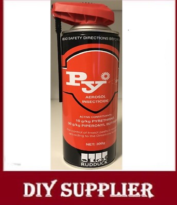 300g RUDDUCK PY SPRAY Pyrethrin Pyrethrum Aerosol Insect Spray ...