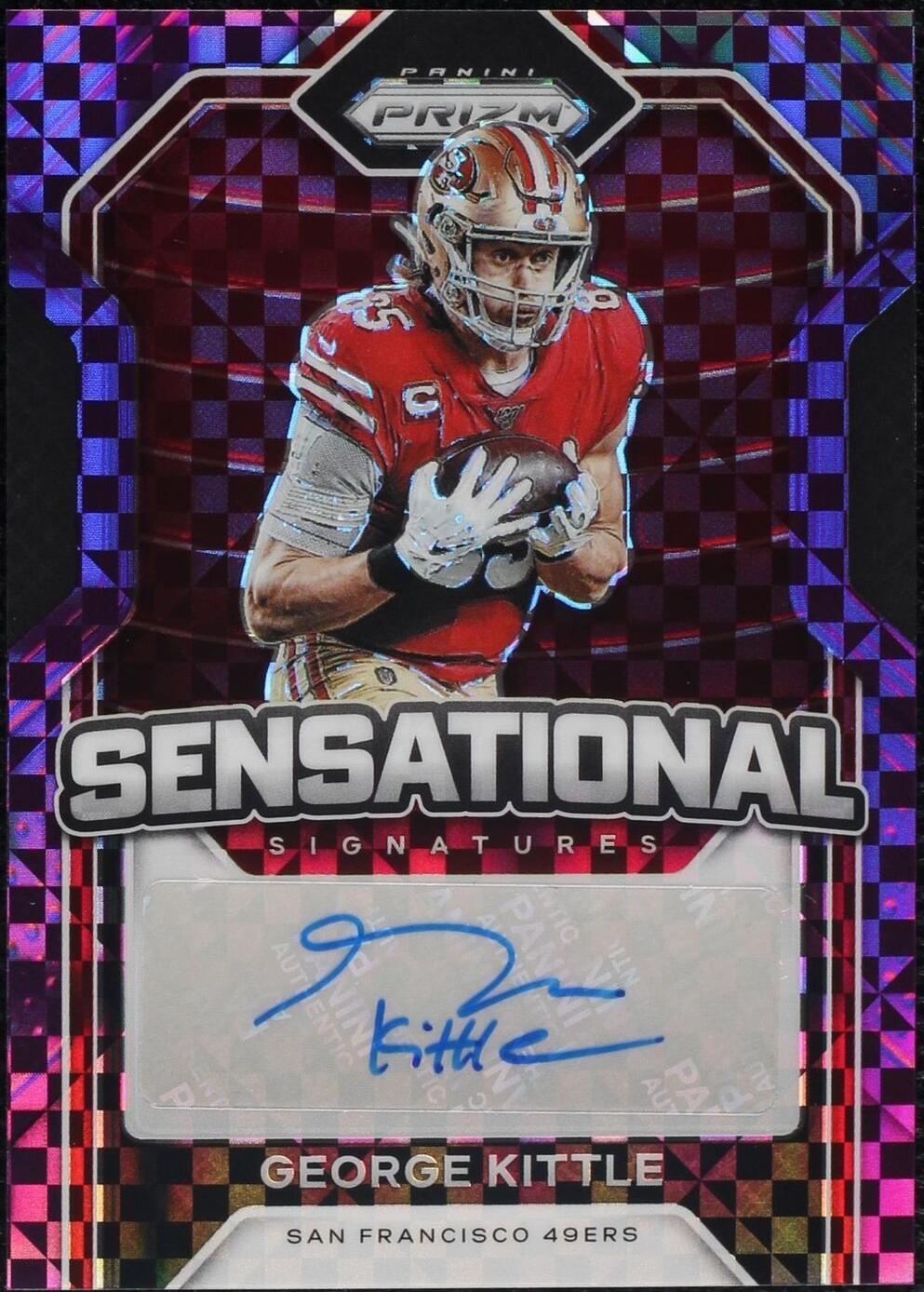 2020 Panini Prizm - Sensational Signatures George Kittle #55 Purple ...