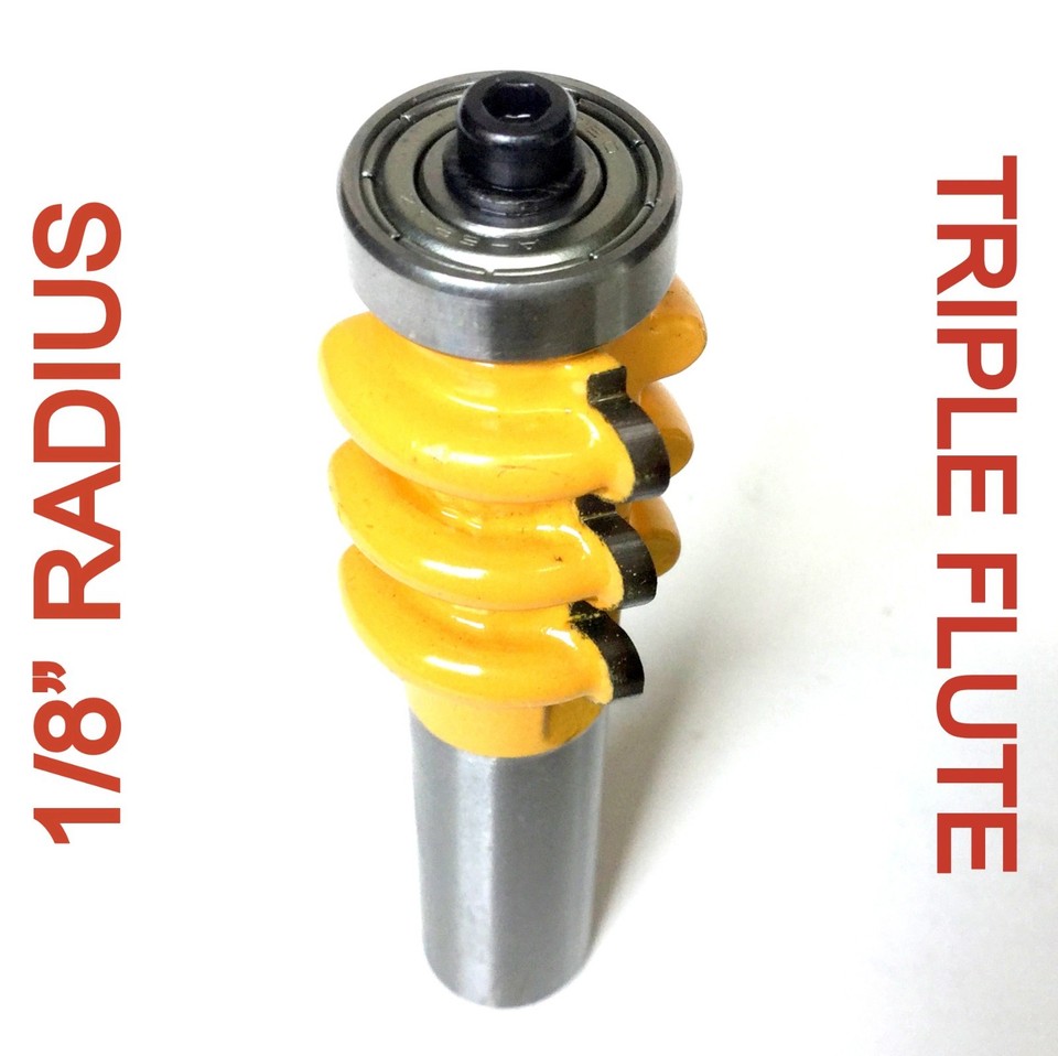 1 pc 1/2" Shank with 1/8" Radius Triple Flute Router Bit S | eBay