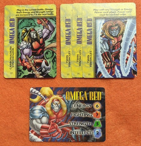 Marvel OVERPOWER OMEGA RED IQ LOT char Carbonadium Synthesizer Twin ...