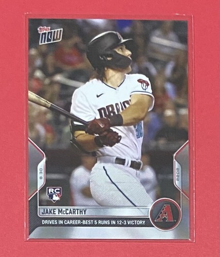 2022 MLB Topps Now Jake McCarthy ROOKIE CARD SP Arizona Diamondbacks ...