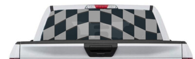 Checker Flag Rear Window Perf Decal Graphic for Truck SUV | eBay