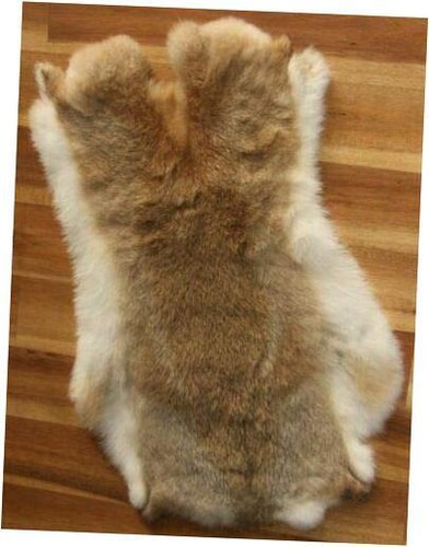 Tanned Natural Real Fur Rabbit Skin Pelt Hide Decorative Craft Grade ...