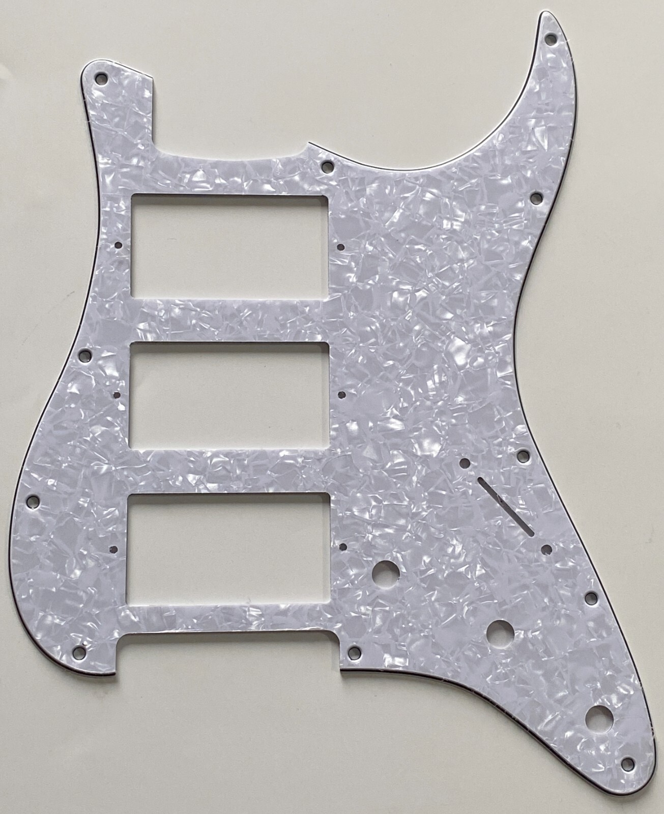 For Fit Fender US Stratocaster Start HHH 11 Hole Guitar Pickguard White ...