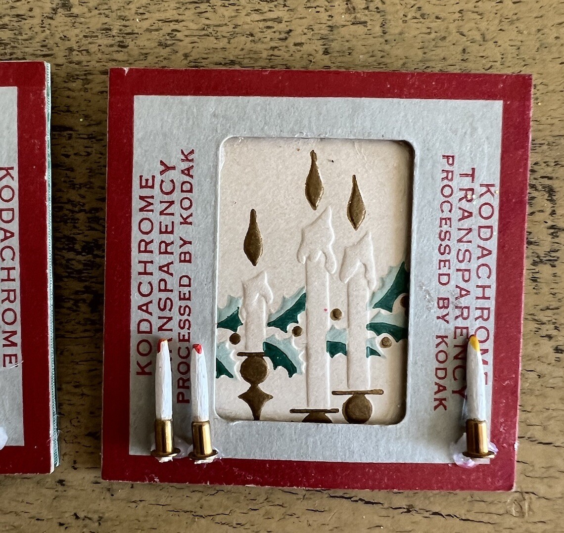 Vintage Christmas Magnets Ephemera Slides Winter Tree Candle Lot Of 3 ...