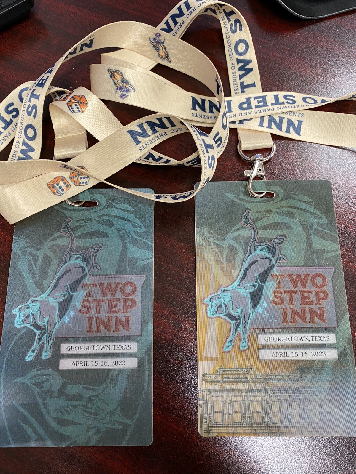 Two Step Inn - Commemorative Holographic Badge and Lanyard | eBay