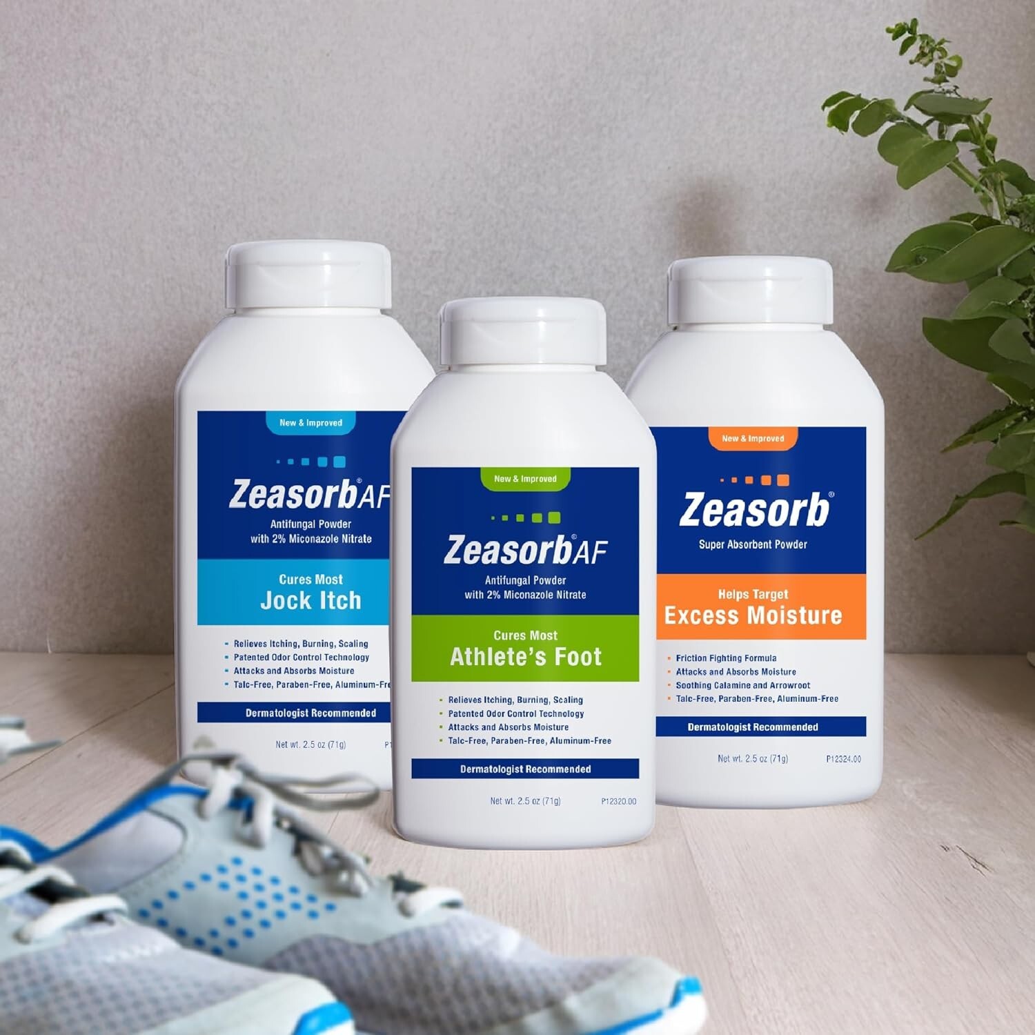 Zeasorb Super Absorbent Powder Helps Prevents Excess Moisture 2.5oz ...