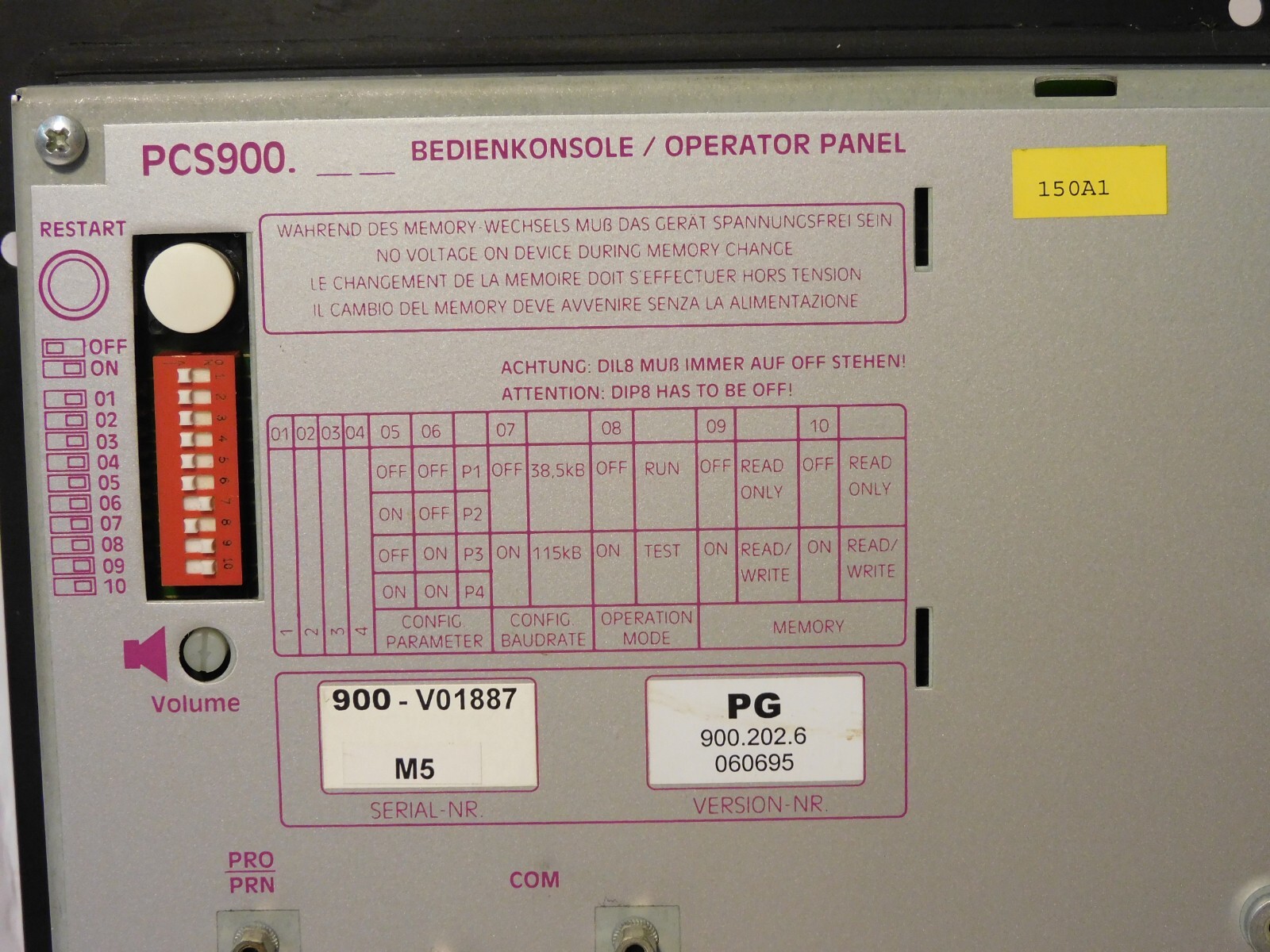 EBERHARD+PCS-900+OPERATOR+PANEL+** for sale online | eBay