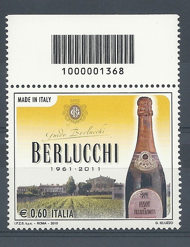 2010 der Republik Italienische Barcode 1368 Made IN Italy Berlucchi ...