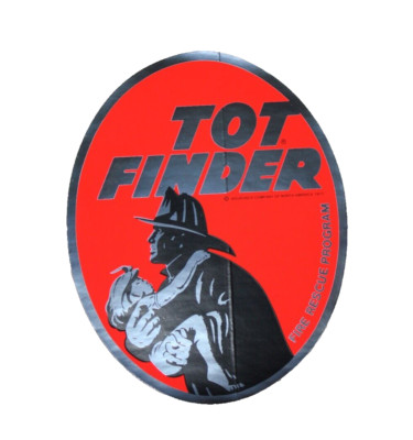 Tot Finder Fire Rescue Program Vintage 1972 Home Window Sticker NOS | eBay