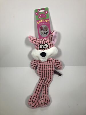 Pink - PetPat Pet Dog Toy Plush Bucktooth Squeaky Squeaker | eBay Australia