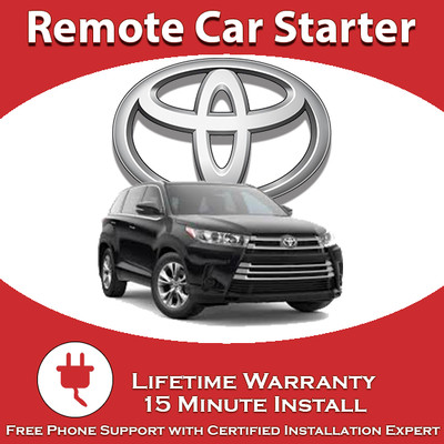 17-19 TOYOTA HIGHLANDER REMOTE START-REGULAR KEY ONLY-NO SPLICING-EASY ...