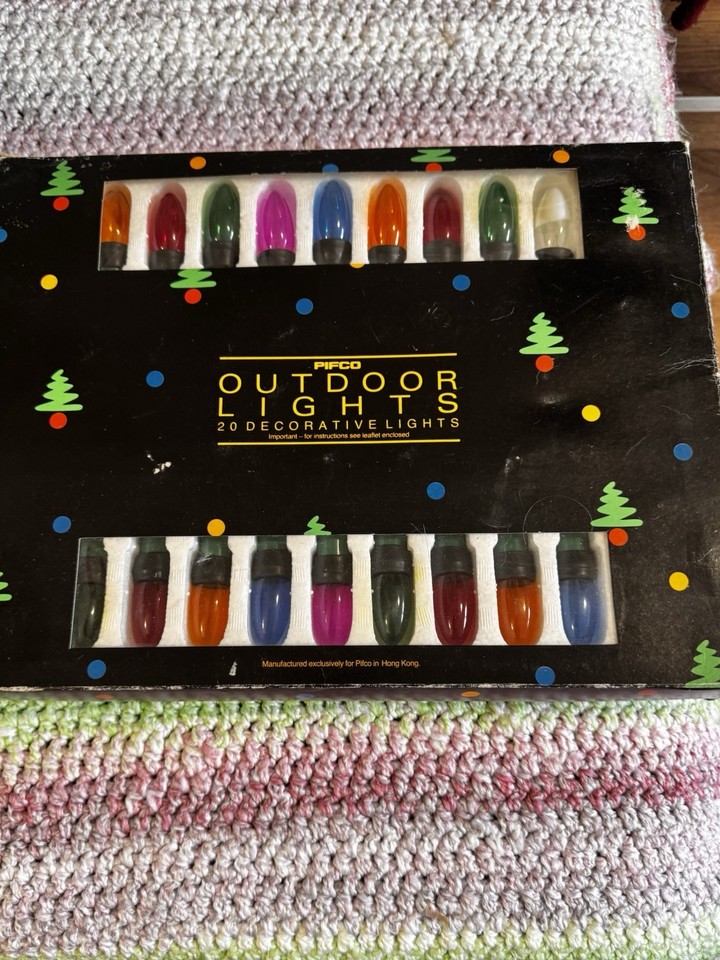 Vintage Pifco Outdoor Christmas Festive Decoration Lights Set 20 Lights ...