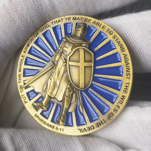 Full Armor of God Spiritual Warrior Challenge Coin Christian Pocket ...