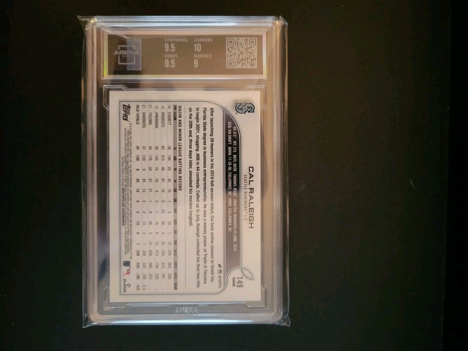 2022 TOPPS CHROME SONIC CAL RALEIGH RC, MARINERS Arena Club 9.5 | eBay