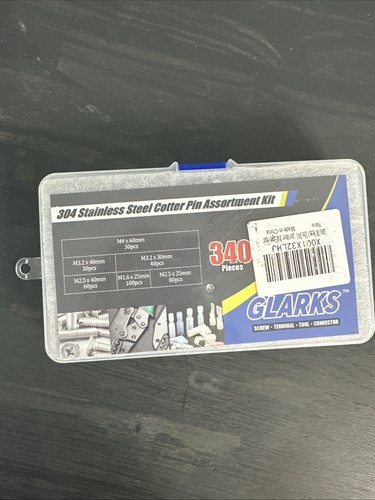 340 Cotter Pin Assortment Kit, 304 Stainless Steel Cotter Pins Set NEW ...