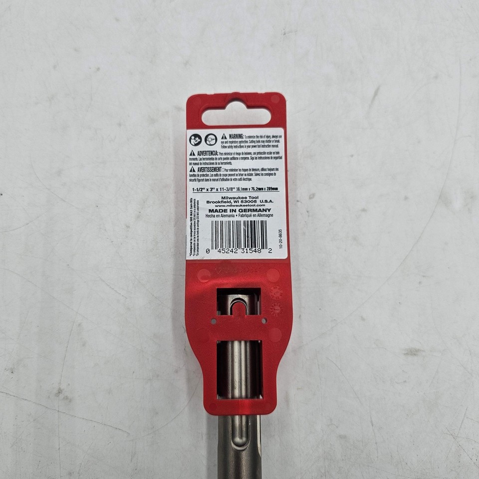 New Milwaukee 1-1/2 in. x 11-3/8 in. SDS-Max Core Bit 48-20-5400 | eBay