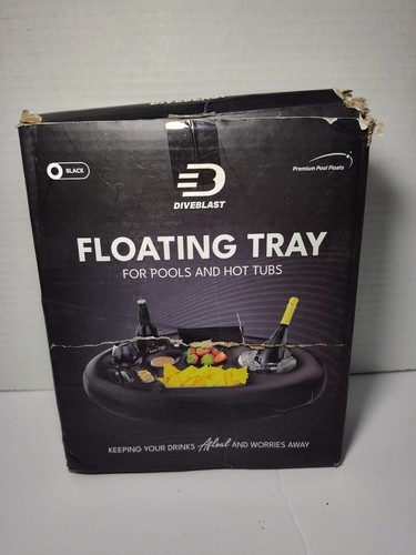 FLOATING DRINK HOLDER Inflatable for Pools Beach Portable Serving Bar ...