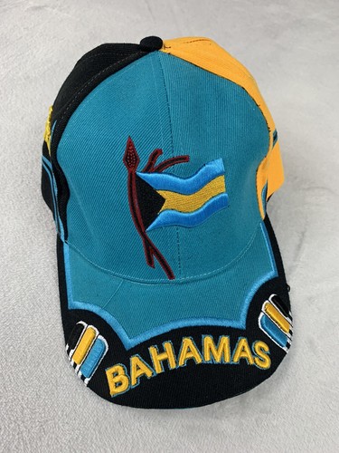Bahamas Hat Color Block Flag Yellow Black Blue Cap Adjustable | eBay