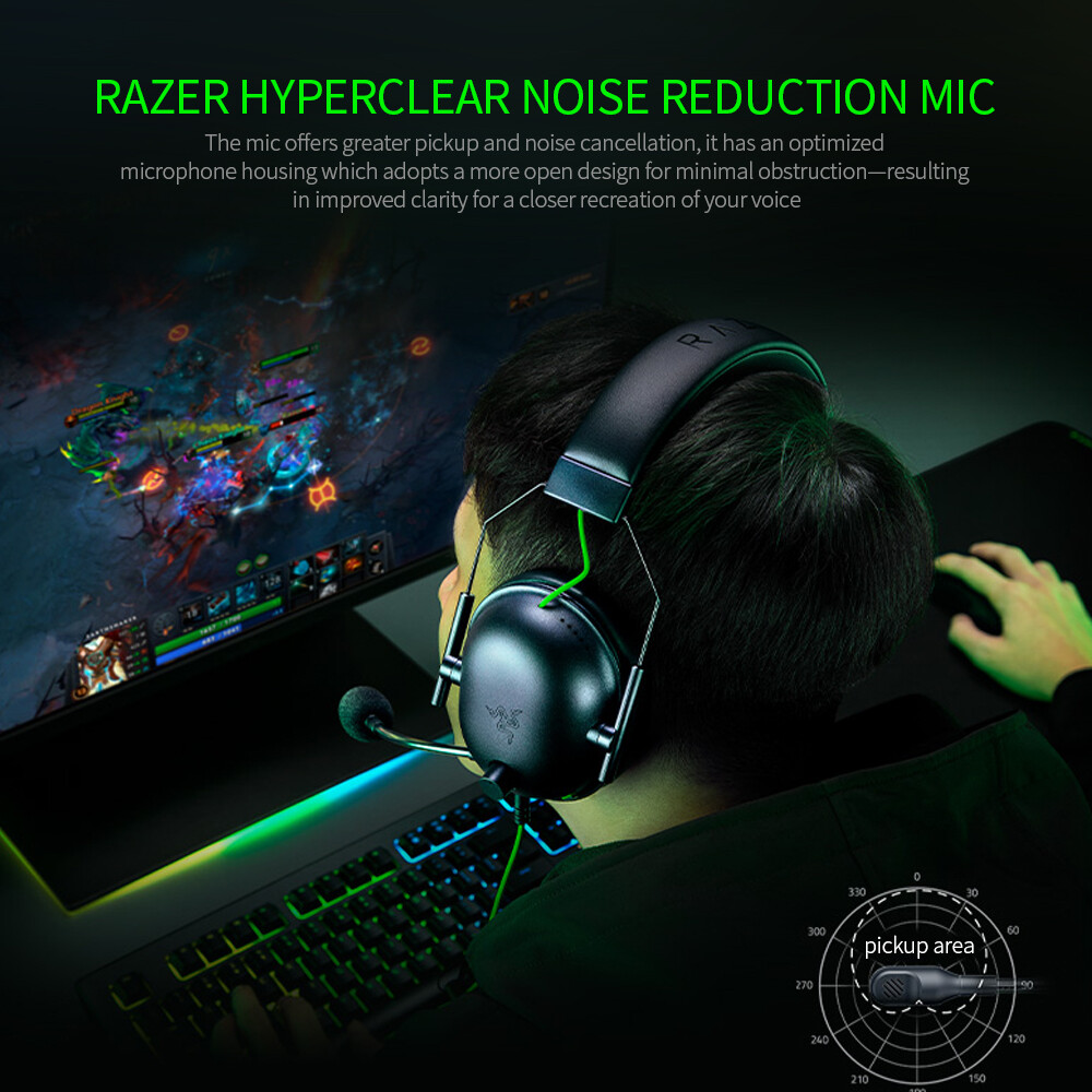 BlackShark Razer Wired Gaming Headset with Razer TriForce 50mm Driver ...