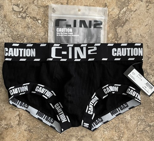 CIN-2 Men’s Large Black & White Caution Briefs | eBay