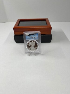 2022-W SILVER EAGLE CONGRATULATION SET PCGS PR70DCAM FDOI THOMAS BLUE ...