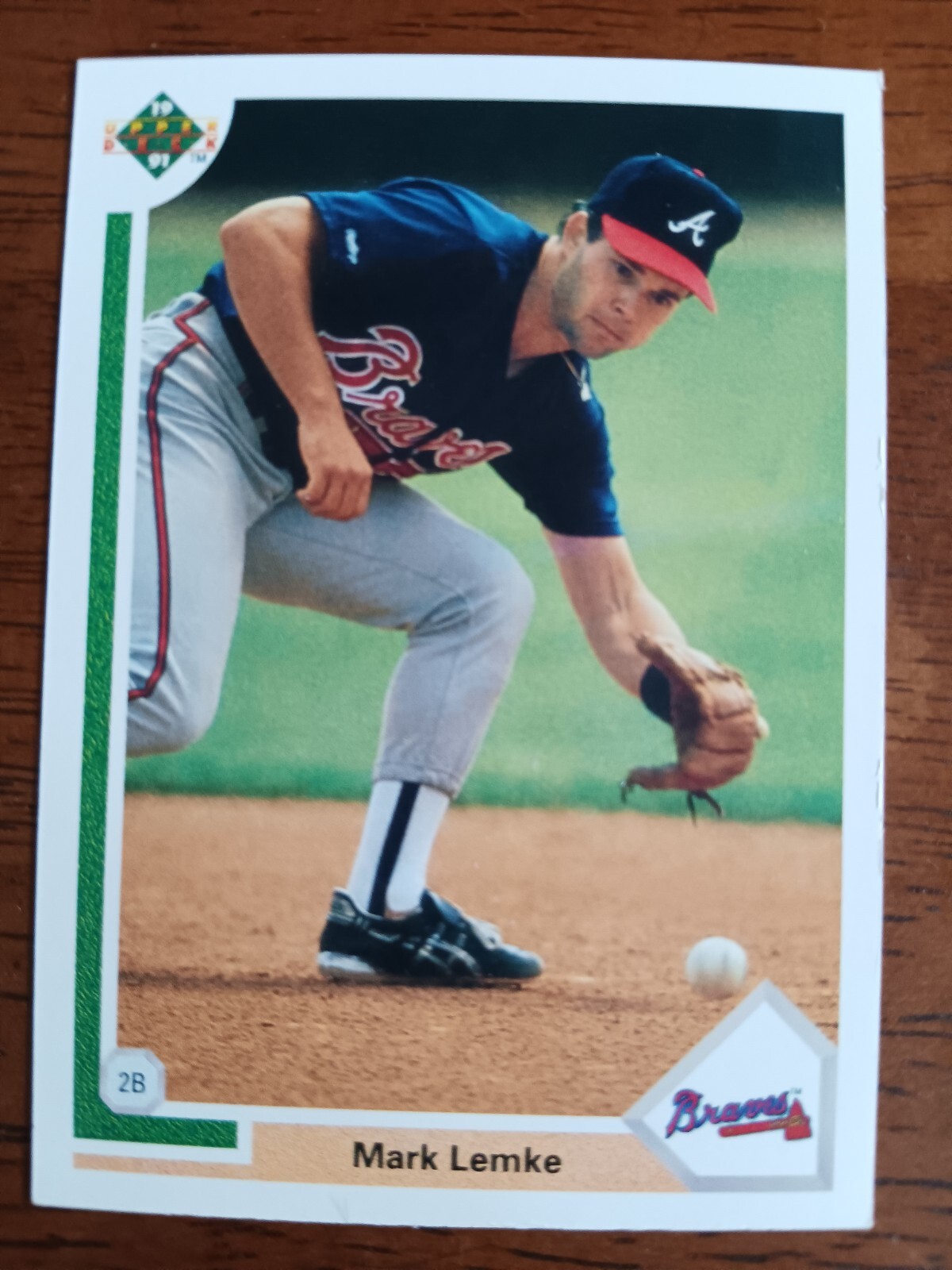 MARK LEMKE ATLANTA BRAVES 1991 UPPER DECK BASEBALL CARD #419 | eBay