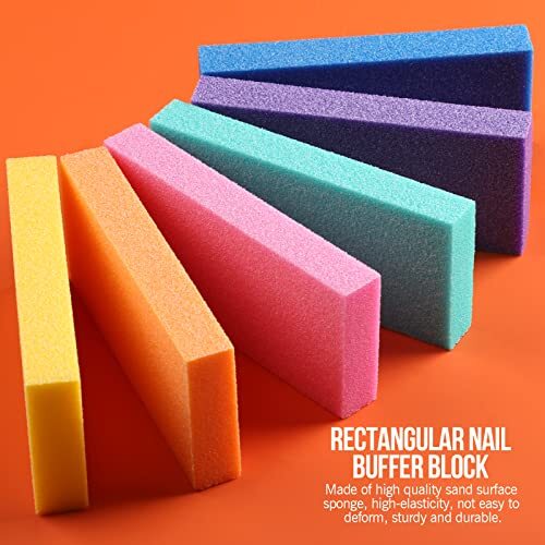 Nail Buffer File, Professional Nail Tools kit with 6PCS Rectangular ...