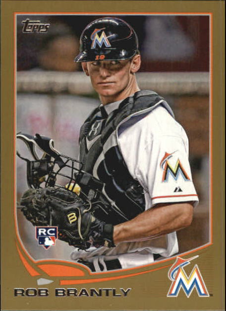 2013 Topps Mini Gold Miami Marlins Baseball Card #511 Rob Brantly /62 ...