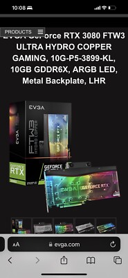 EVGA GeForce RTX 3080 FTW3 ULTRA HYDRO COPPER Graphics Card 10G-P5-3899 ...