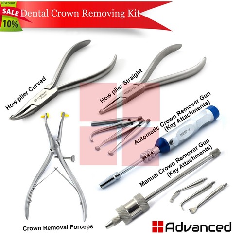 Dental Temporary Crown Removing Tools Kit Orthodontic Crown Remover ...