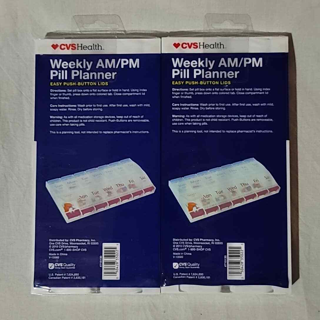 (2) Brand New CVS AM/PM Pill Planners | eBay
