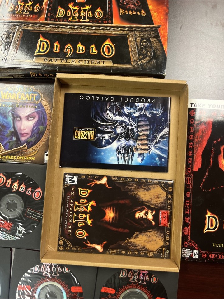 Diablo Battle Chest (PC, 2001) DIABLO 2, CD Game & DLC, Strategy Guide ...