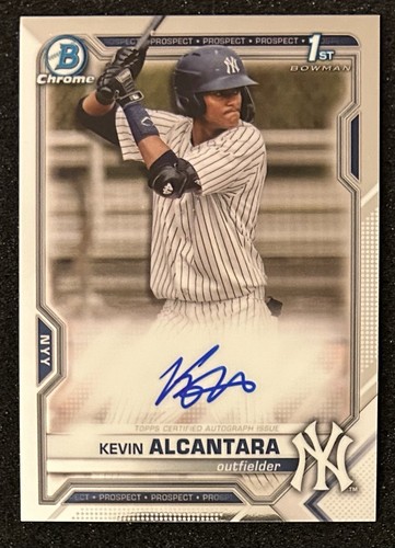 Kevin Alcantara 2021 Bowman Chrome 1st Auto Autograph Cubs Prospect # ...