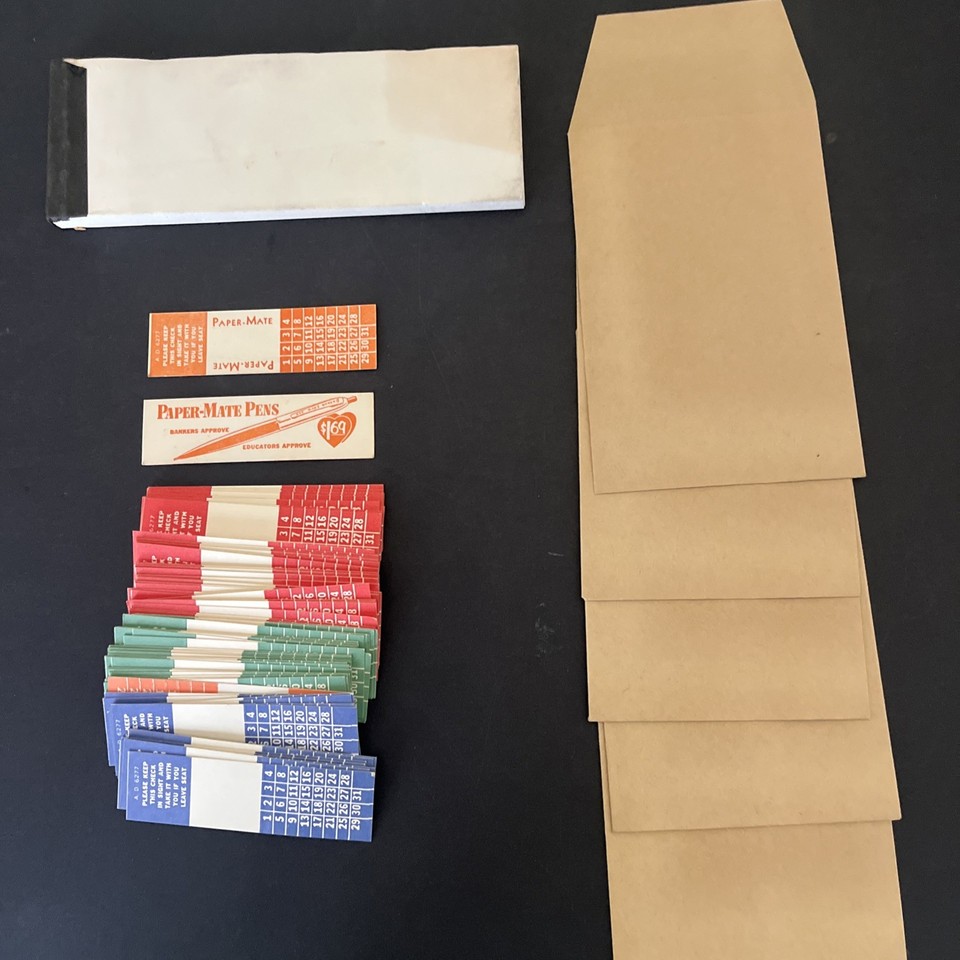 Assort PRR Pennsylvania Railroad paper items set checks receipt pad etc ...