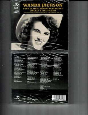 WANDA JACKSON -4 CLASSIC ALBUMS + SINGLES & LIVE (4CD 2013) NEW **89 ...