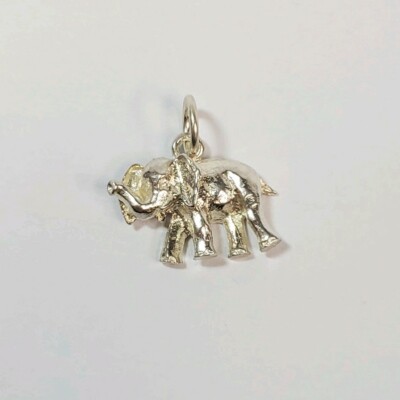 Small Sterling Silver Elephant Charm | eBay