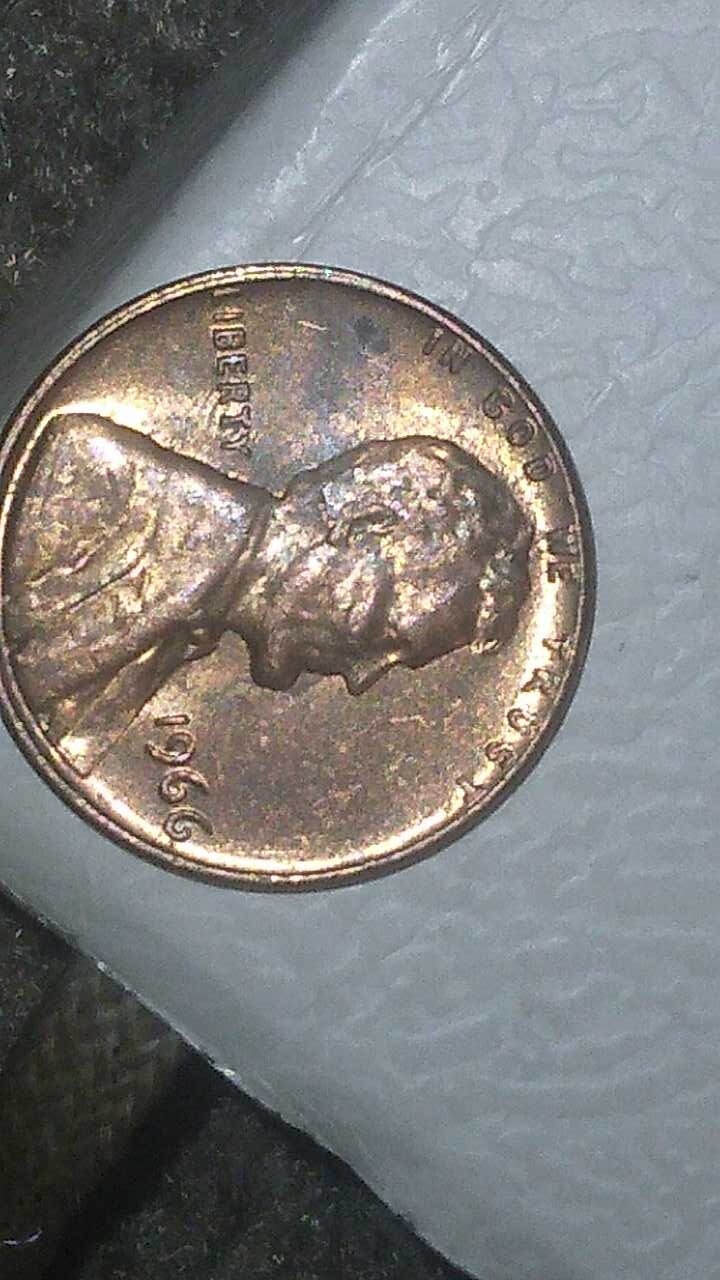 1966 Lincoln Penny No Mint Mark Error And “TRUST” On Rim Error | eBay