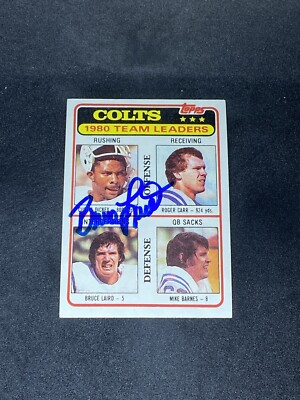 Bruce Laird 1981 Topps #411 Baltimore Colts Auto Autographed Signed NFL ...