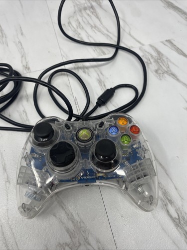 Clear AfterGlow Wired Controller Microsoft XBOX 360 PC PL-3602 Tested ...