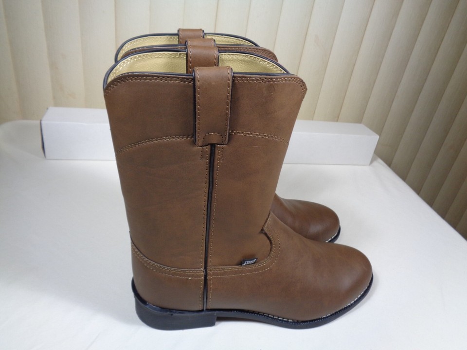Justin basics Roper Clay Brown Casual Boots JB3001 men's sz 9 1/2 EE ...