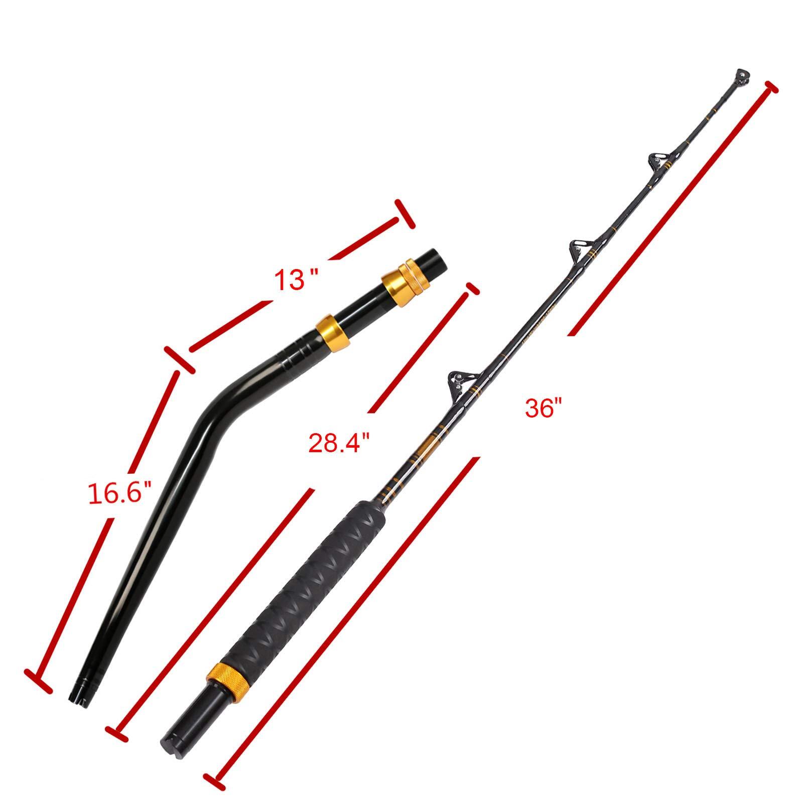 Fiblink Bent Butt Fishing Trolling Rod, 2-Piece - Black for sale online ...