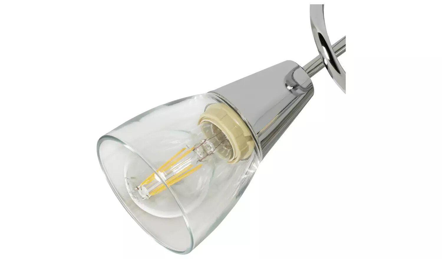 Argos Home Curico Metal 3 Light Flush Ceiling Light - Chrome | eBay